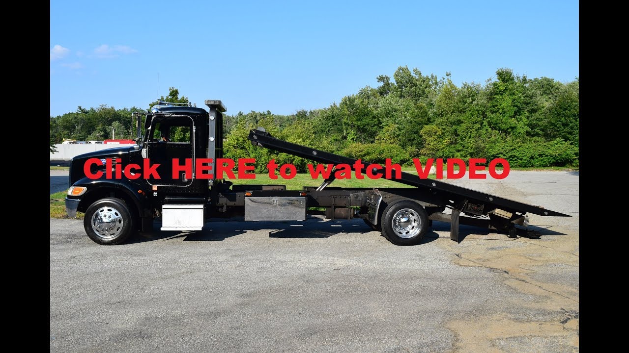 2008 Peterbilt 335 Roll Back Ramp Truck - YouTube