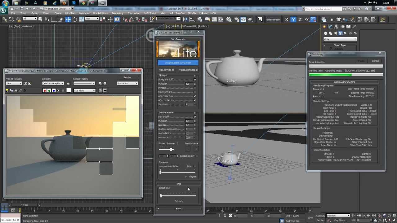 Vray Sun Tool Eklentisi Yükleme ve Kullanımı - YouTube