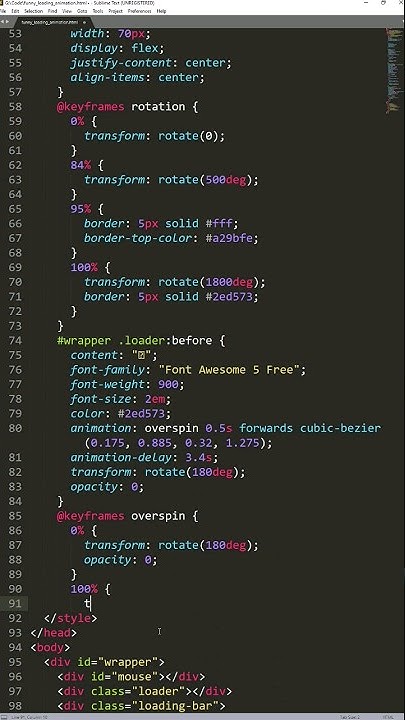 Funny Loading Animation In HTML CSS #shorts #coding #html #css #code # ...