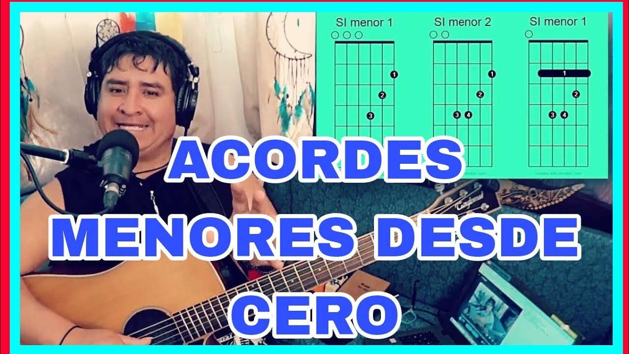 ¡ Aprender Desde Cero ! ACORDES MENORES de guitarra PASO a PASO para ...