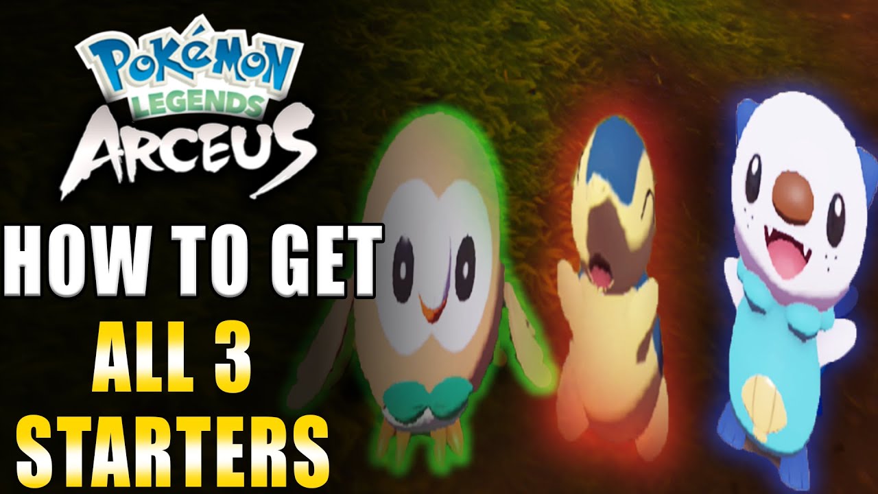 How to get ALL Three Starters in Pokemon Legends Arceus | Pokemon ...