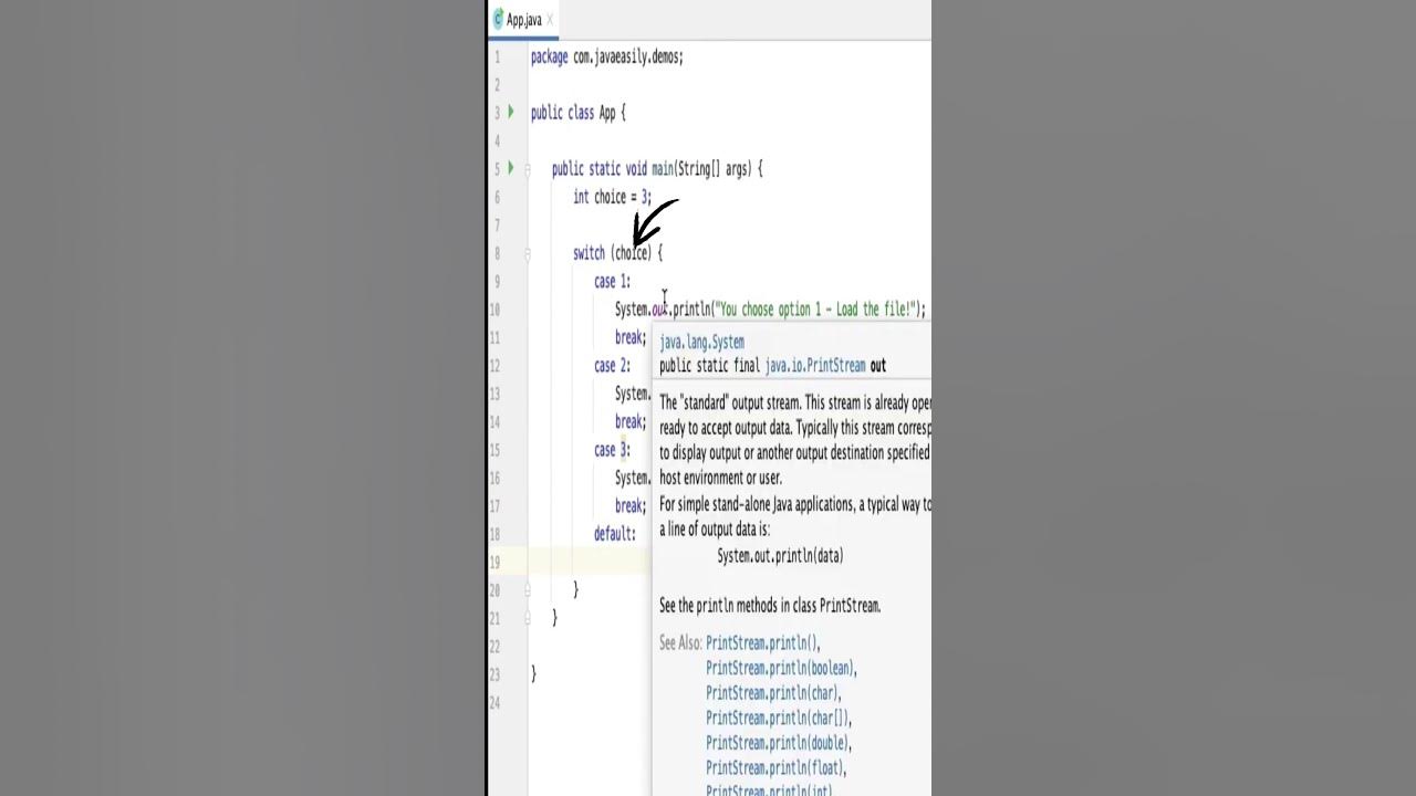 Java Switch Statement Example Youtube