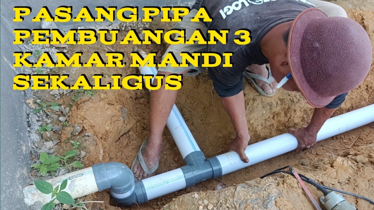 Cara pasang pipa pembuangan air kamar mandi@tukangbatuardan - YouTube