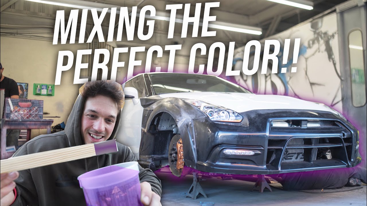 OFFICIALLY PAINTING THE R35 GTR - PAINT MIXING/PREP | R35 GTR BUILD ...