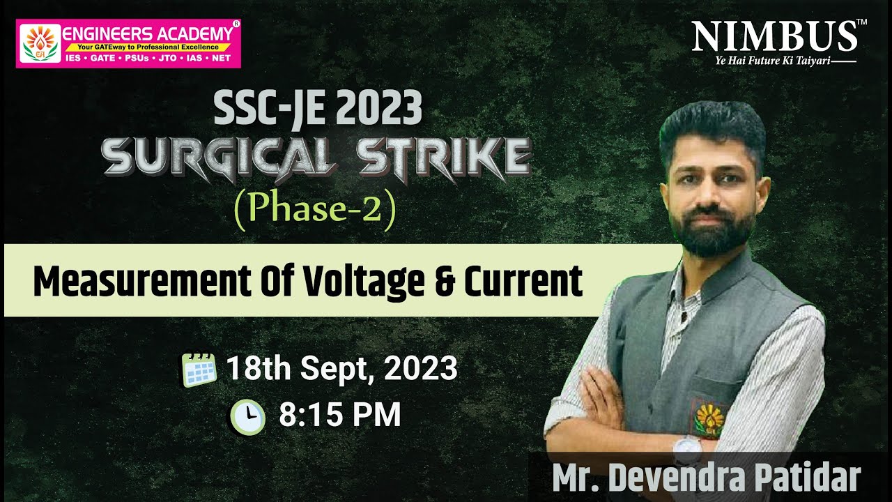 𝐒𝐮𝐫𝐠𝐢𝐜𝐚𝐥 𝐒𝐭𝐫𝐢𝐤𝐞 | Measurement for SSC JE 2023 (EE ) - 🔴 Live Class ...
