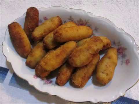 Croquetas cubanas de pollo y jamon/Como hacer/How to/Praparar ricas croquetas cubanas