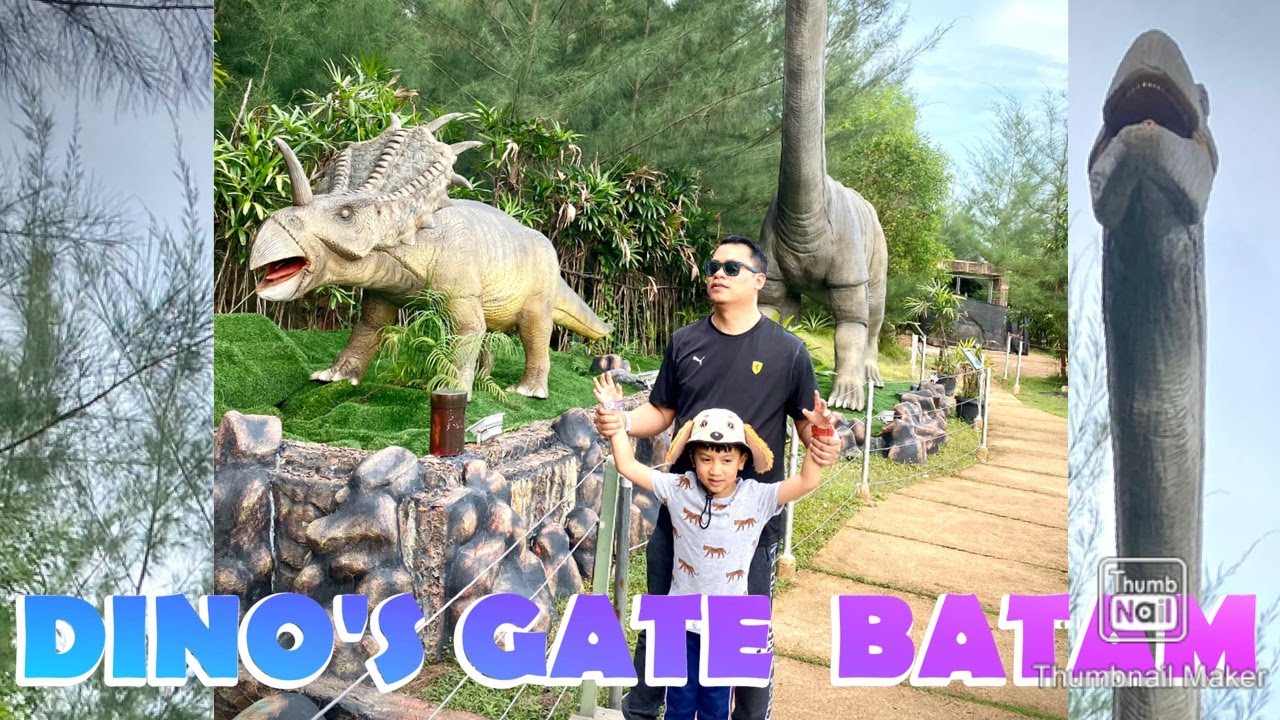 WOW ADA DINOSAURUS DI BATAM !!! DINO'S GATE ADVENTURES PARK - YouTube