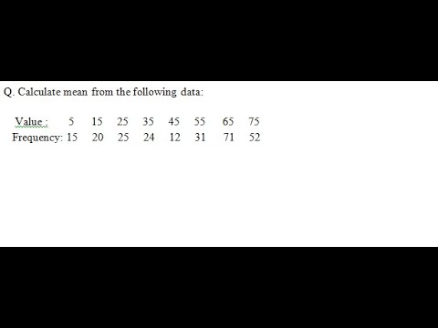 Mean - Discrete Series - Short cut Method - Problem Solving - YouTube