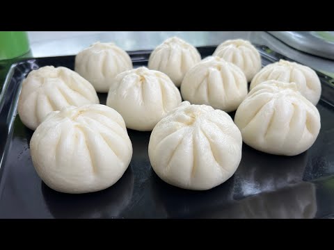 Super Soft Steamed Buns / Soft, Fluffy Bun Wrappers That Don't Dry Out When Cooled (Shortened Video)