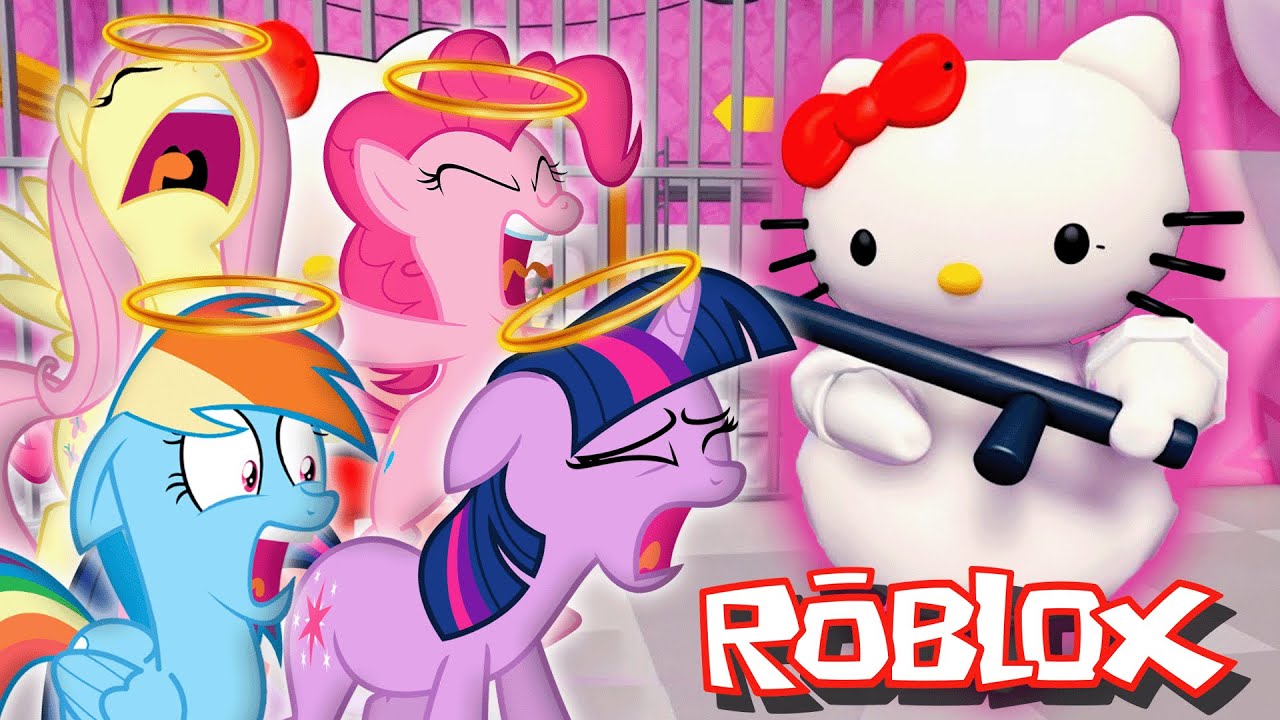 Angel My Little Pony ESCAPE HELLO KITTY PRISON in Roblox - YouTube