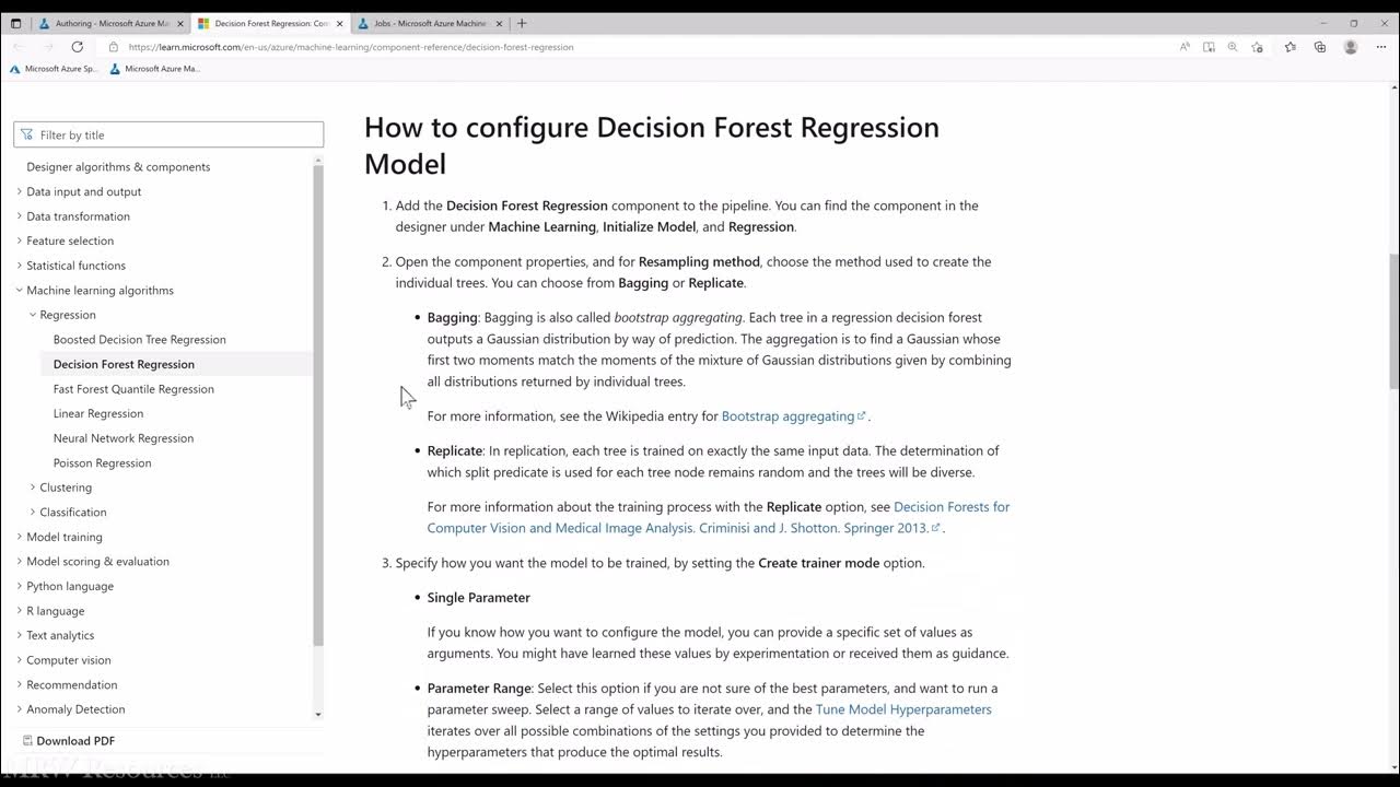 Azure ML Decision Forest Regression - YouTube