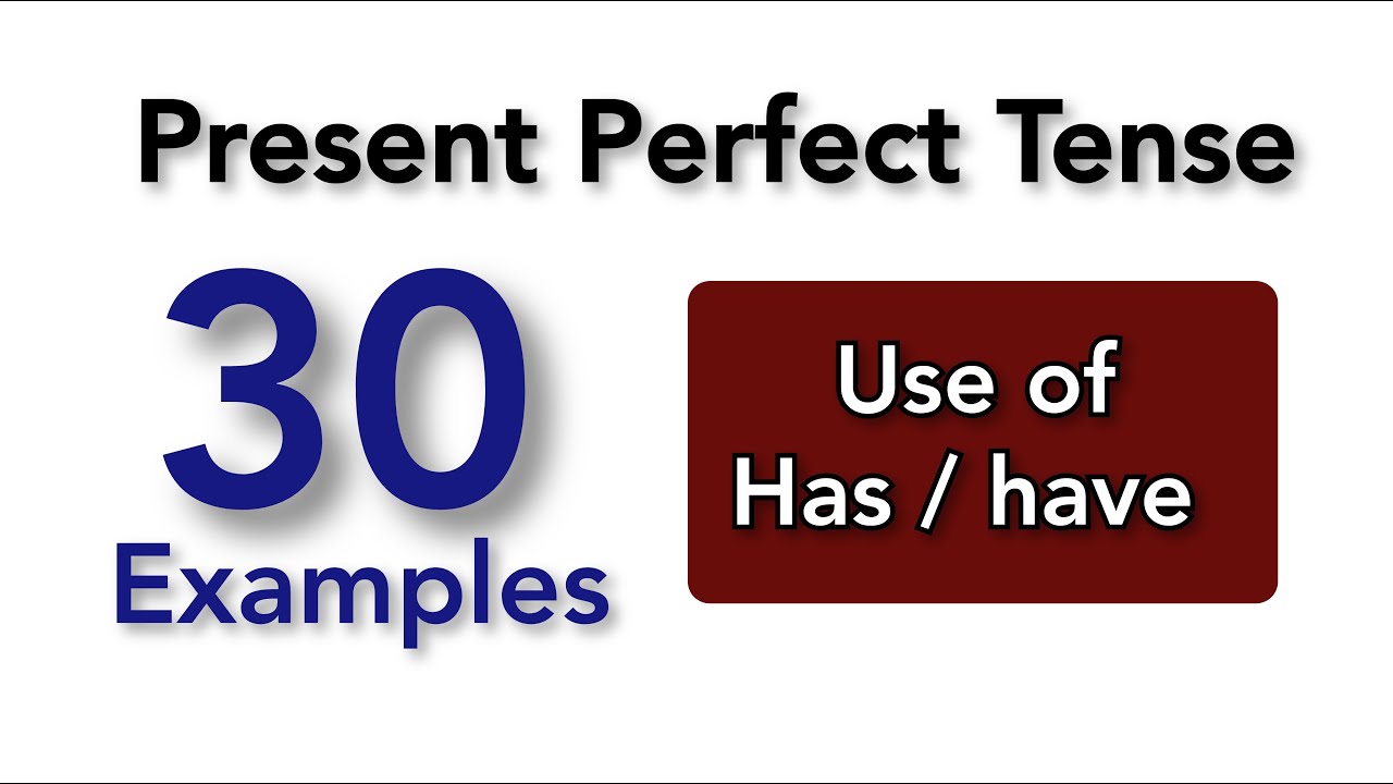 Present Perfect Tense Examples | Use of has / have | grammar vocabulary ...