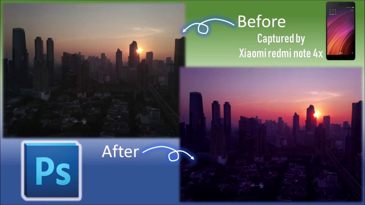Efek Photoshop - Edit foto landscape - YouTube