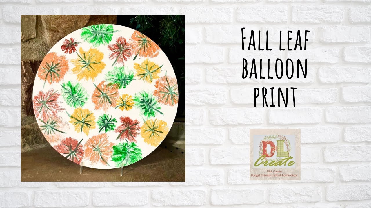 Fall Leaf Balloon Print - YouTube