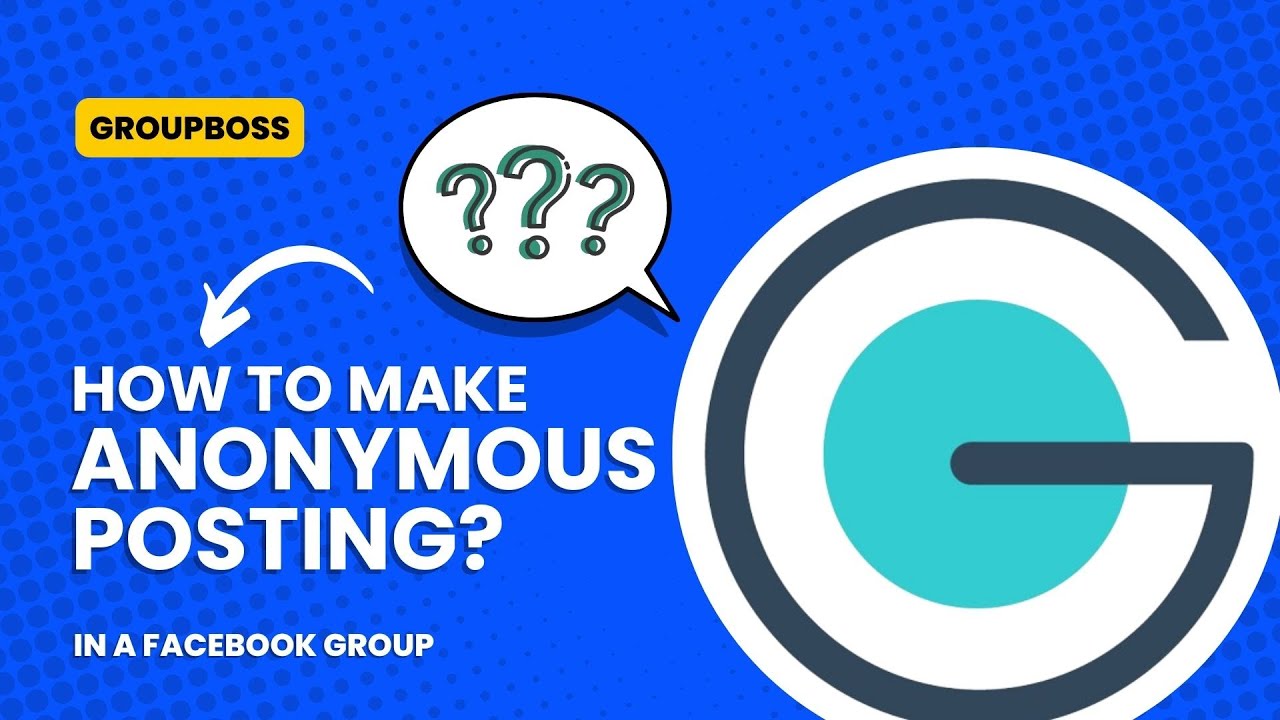 How To Post Anonymously On Facebook Group As A Member - YouTube