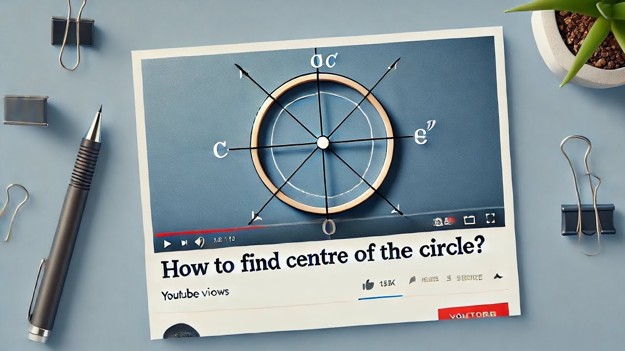 "How to Find the Centre of a Circle? | Class 10 Maths | Easy ...
