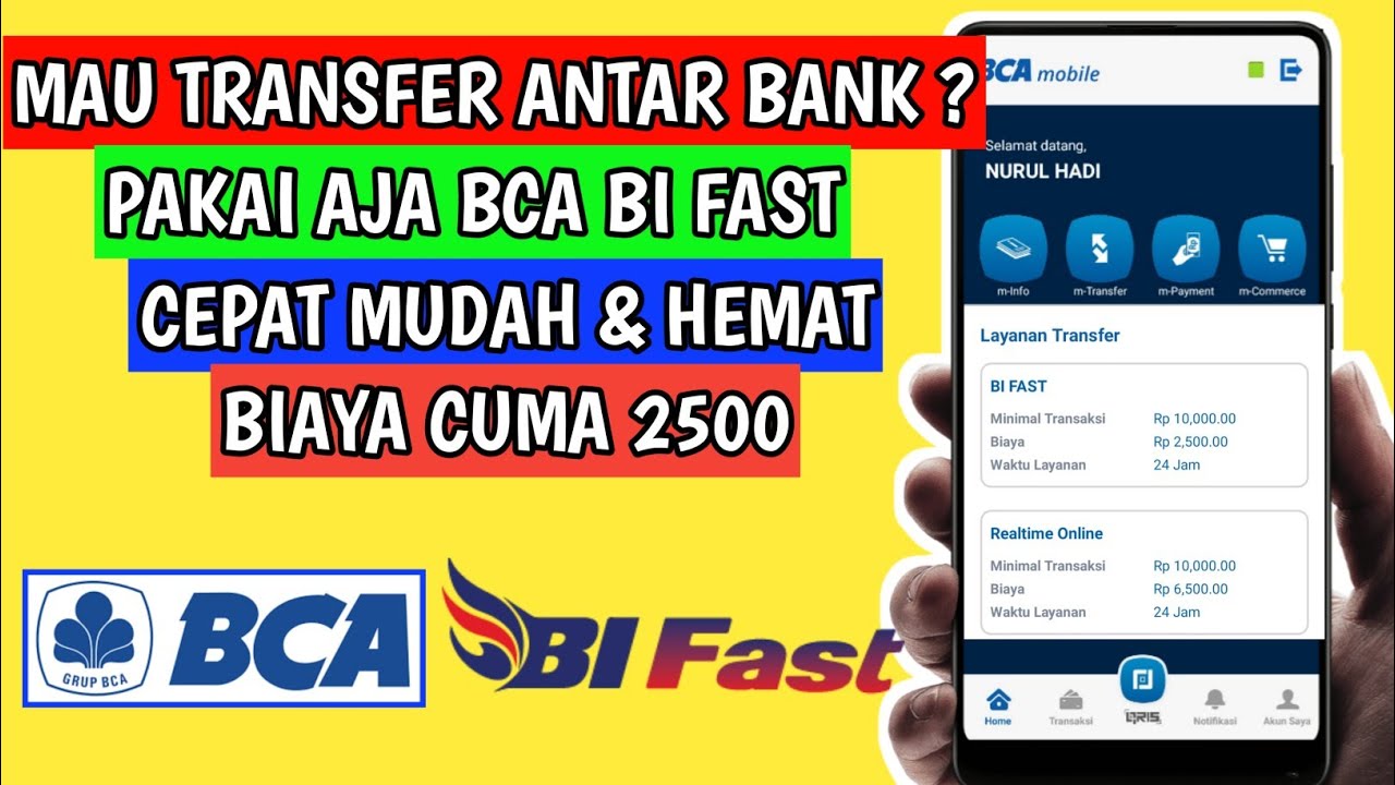 Transfer Bi Fast di Bca Mobile - YouTube