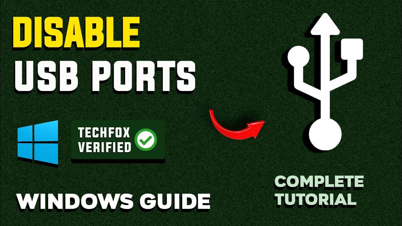 How to Disable USB Ports in Windows - Full Guide - YouTube