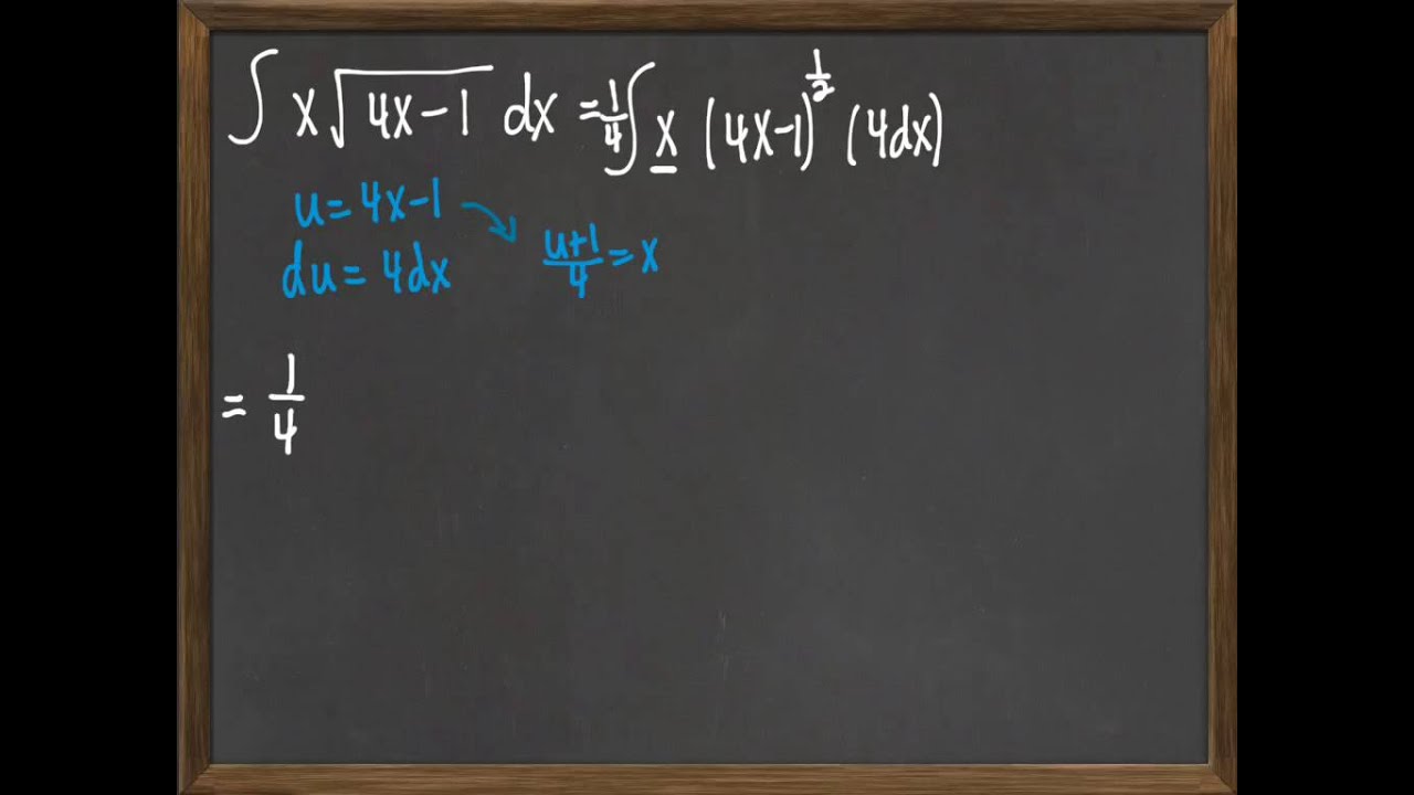 Integration by Substitution Hard Example - YouTube