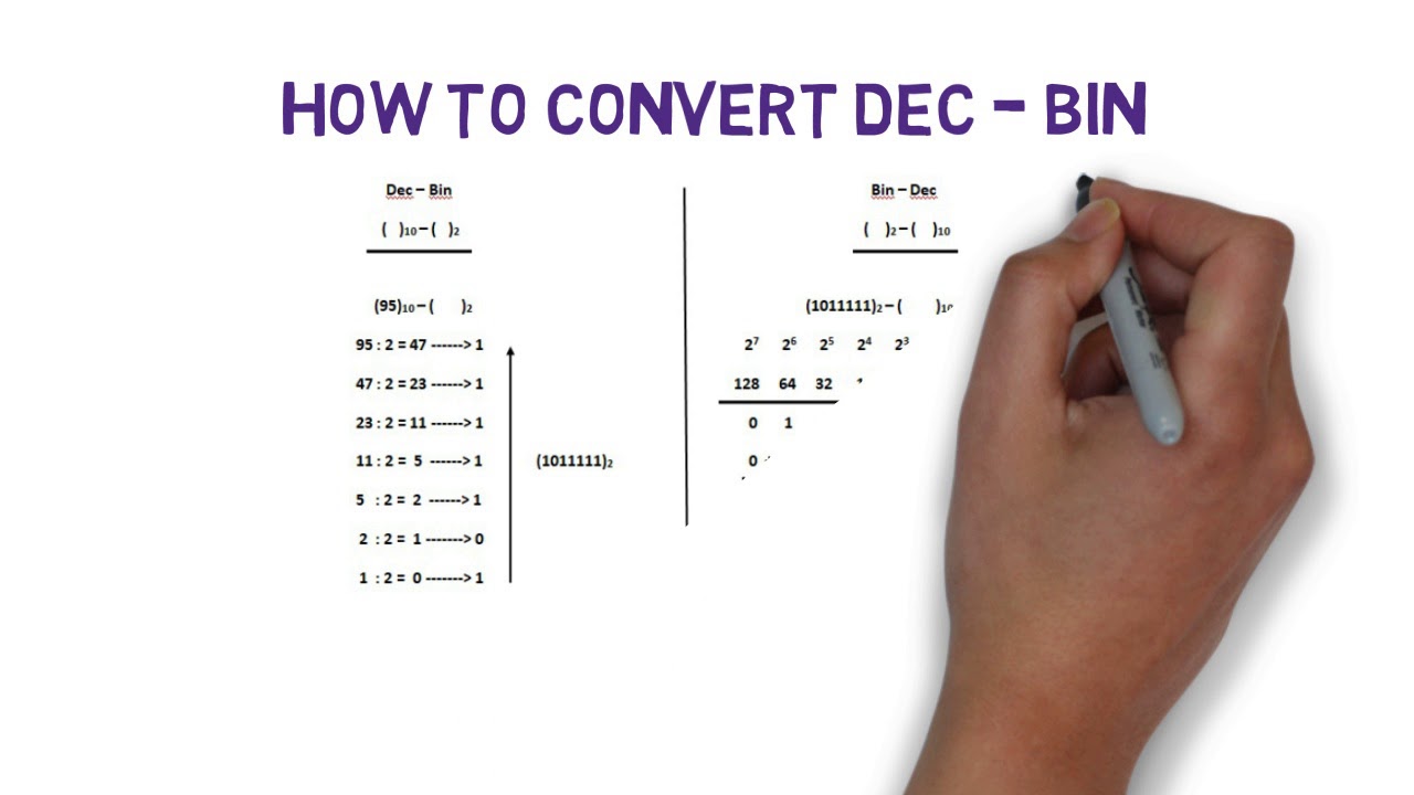 # How to convert Dec to Bin and Bin to Dec - YouTube
