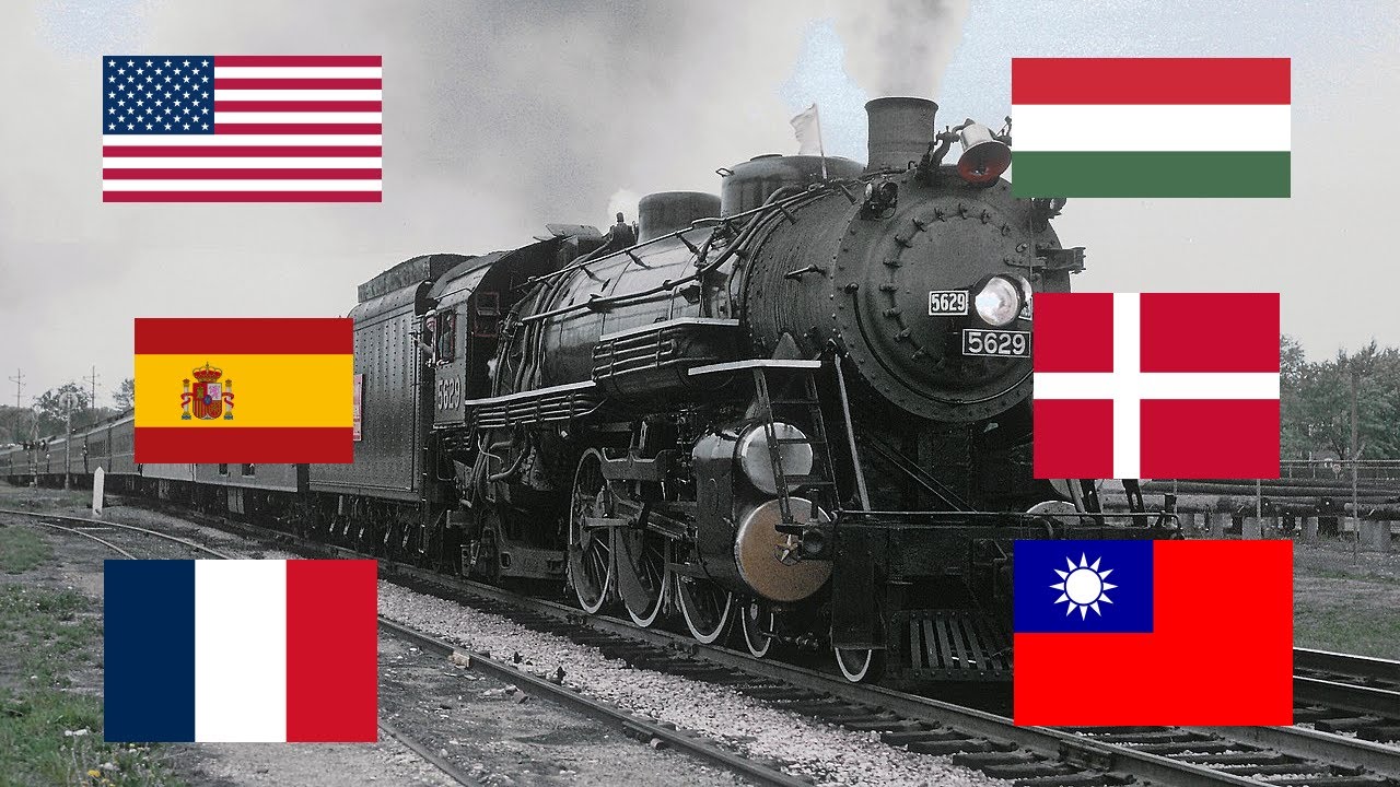 Grand Trunk Western 5629 whistle in 15 different languages - YouTube