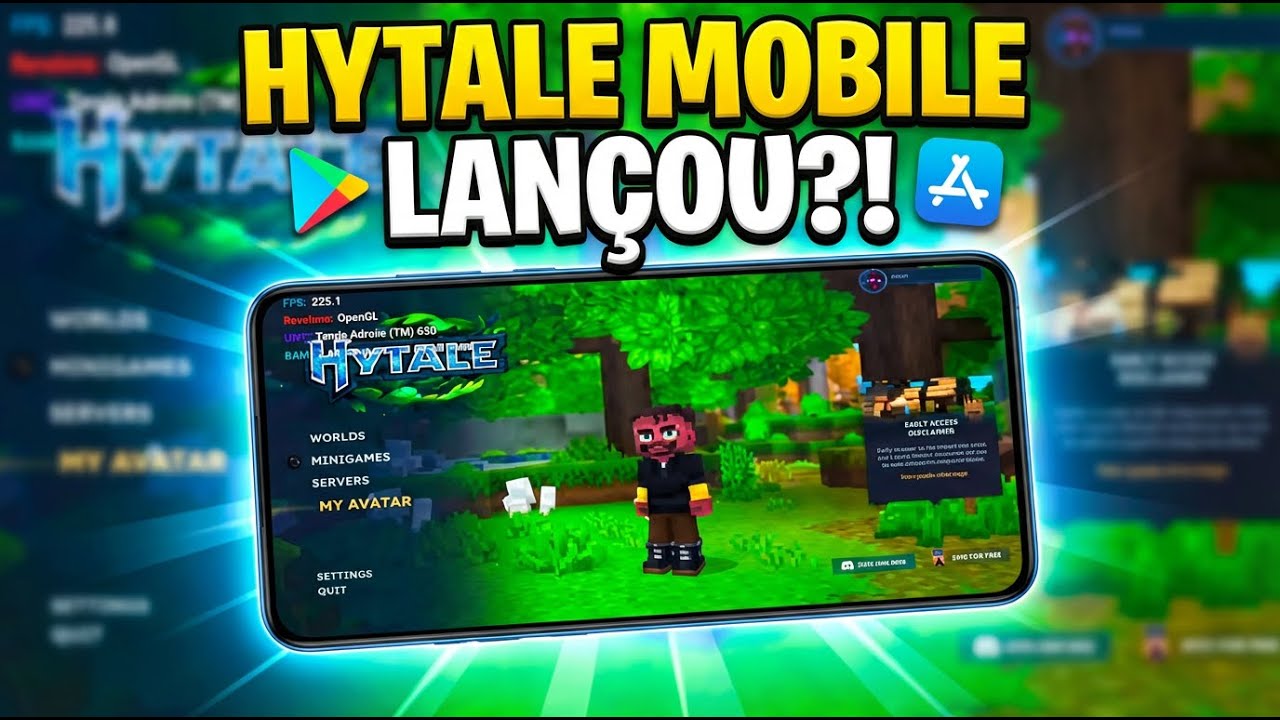 HYTALE MOBILE LANÇOU?! 😱 JÁ DÁ PRA JOGAR NO CELULAR? - YouTube