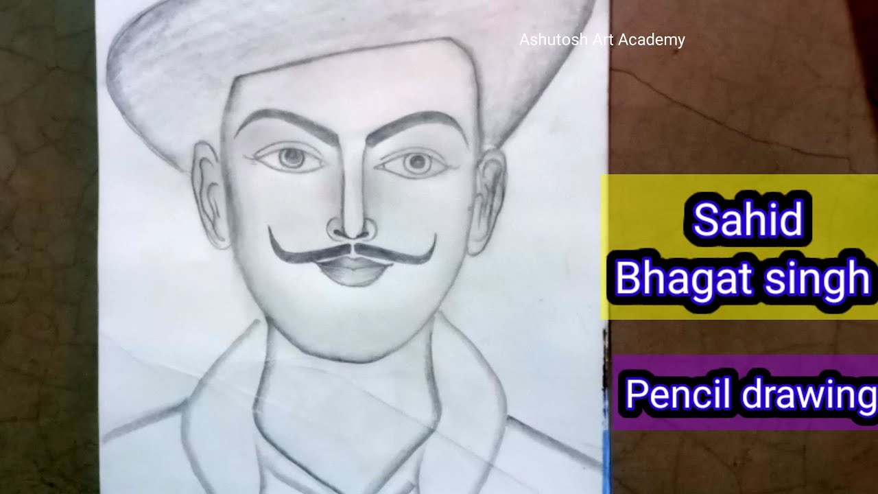 How to draw bhagat singh easy ||Bhagat singh pencil sketch drawing ||🙏 ...