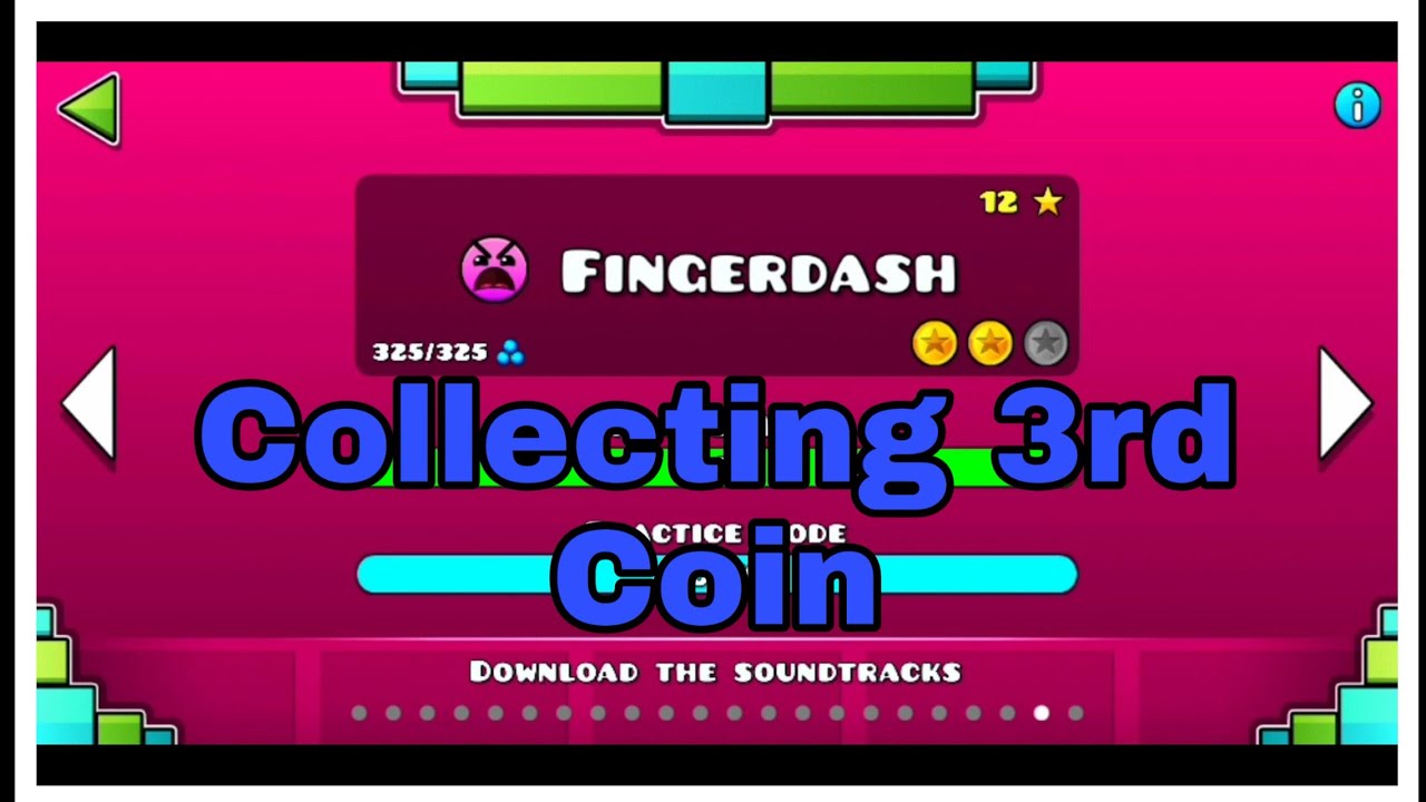 Fingerdash (100%) Collecting 3rd Coin | Geometry dash | madboii5678 ...