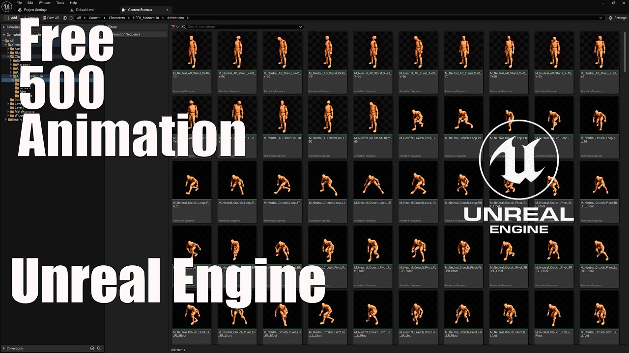 Бесплатные 500 анимаций для Unreal Engine 5 - YouTube