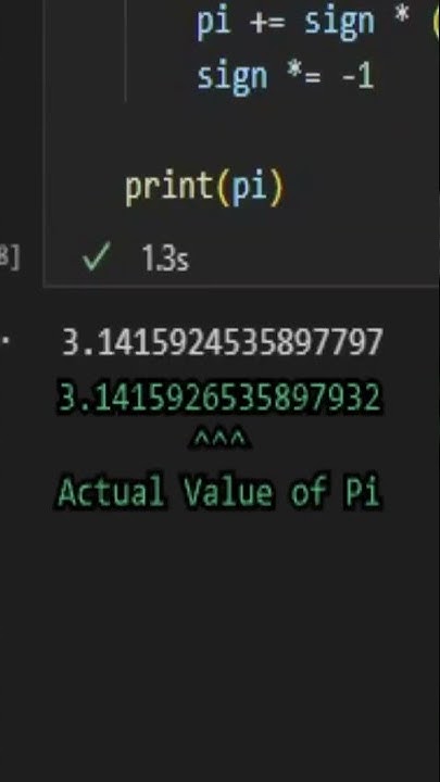 How To Calculate Pi Using Python Shorts Coding Python Math Tutorial Pythontutorial Youtube