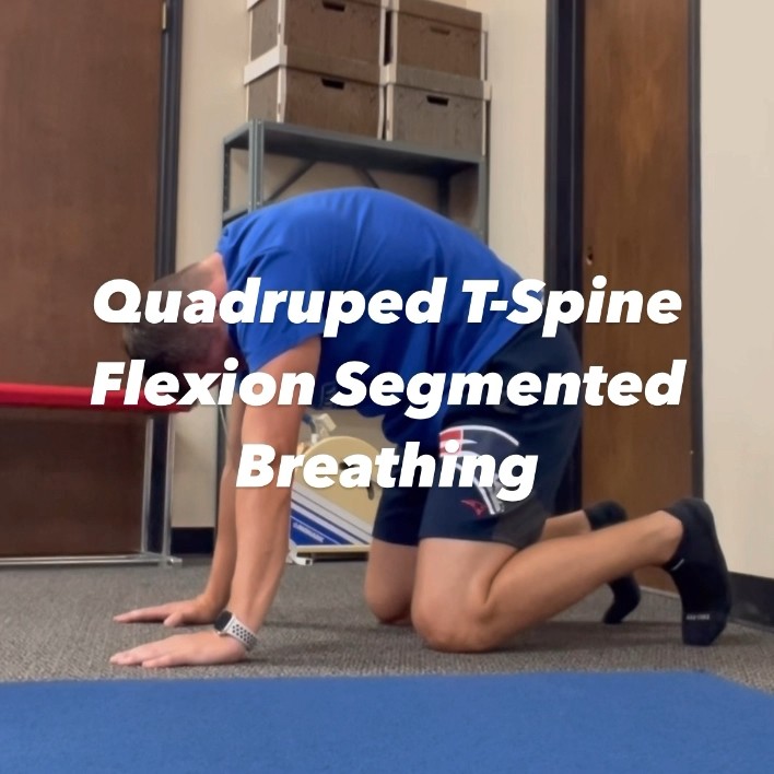 Quadruped T-Spine Flexion Segmented Breathing #trainlikethepros - YouTube