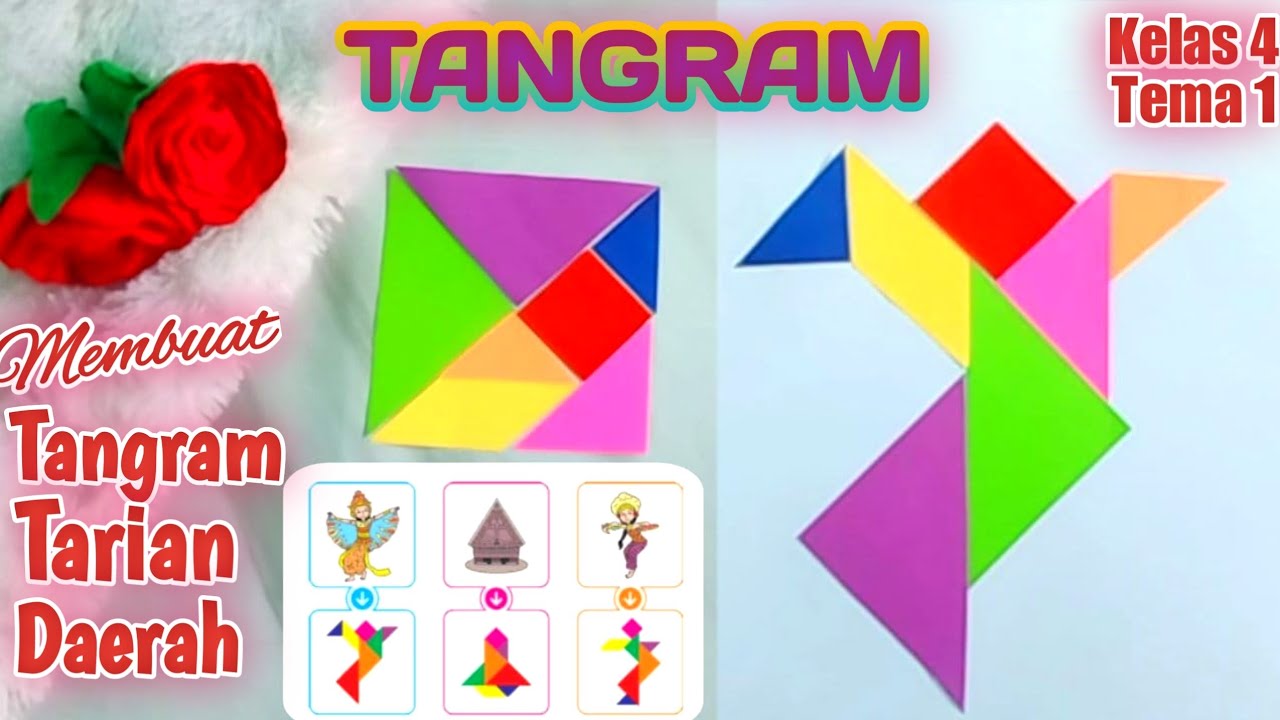 Cara Membuat TANGRAM Dari Kertas Origami / SBDP Kelas 4 Tema 1 - YouTube