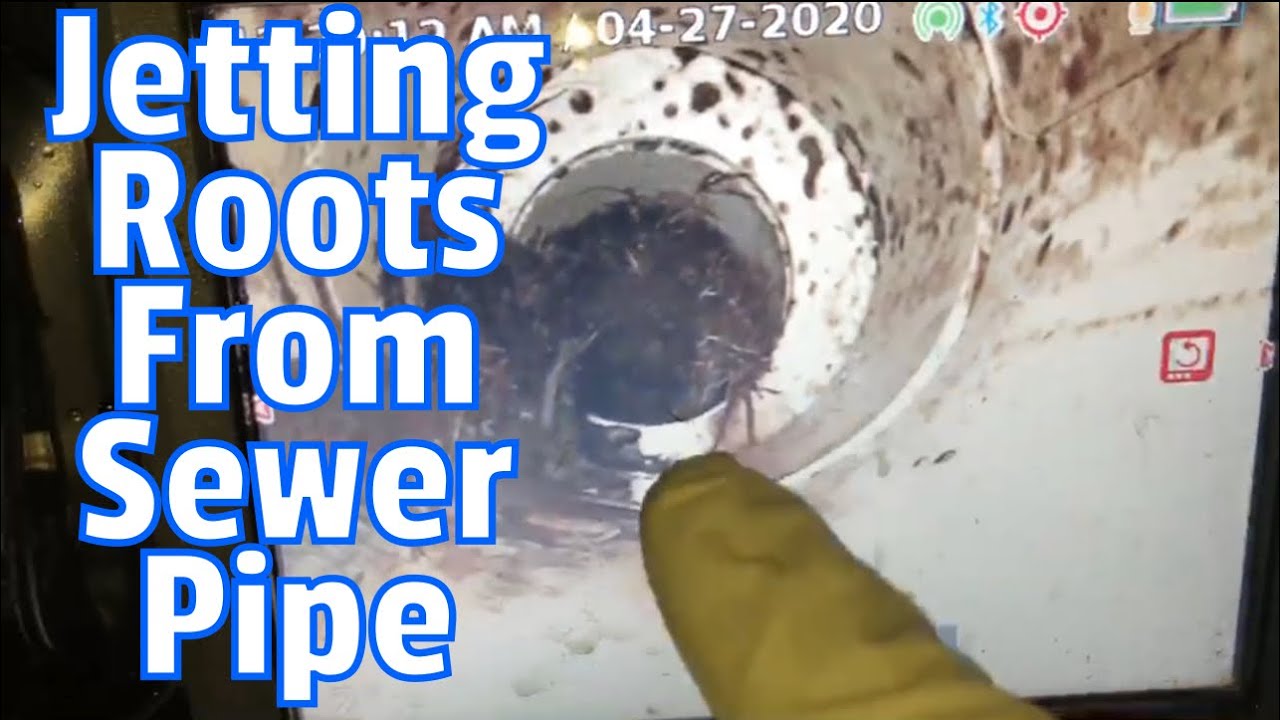 Jetting Roots Out Of A Sewer Pipe - Ridgid Sewer Camera Inspection ...
