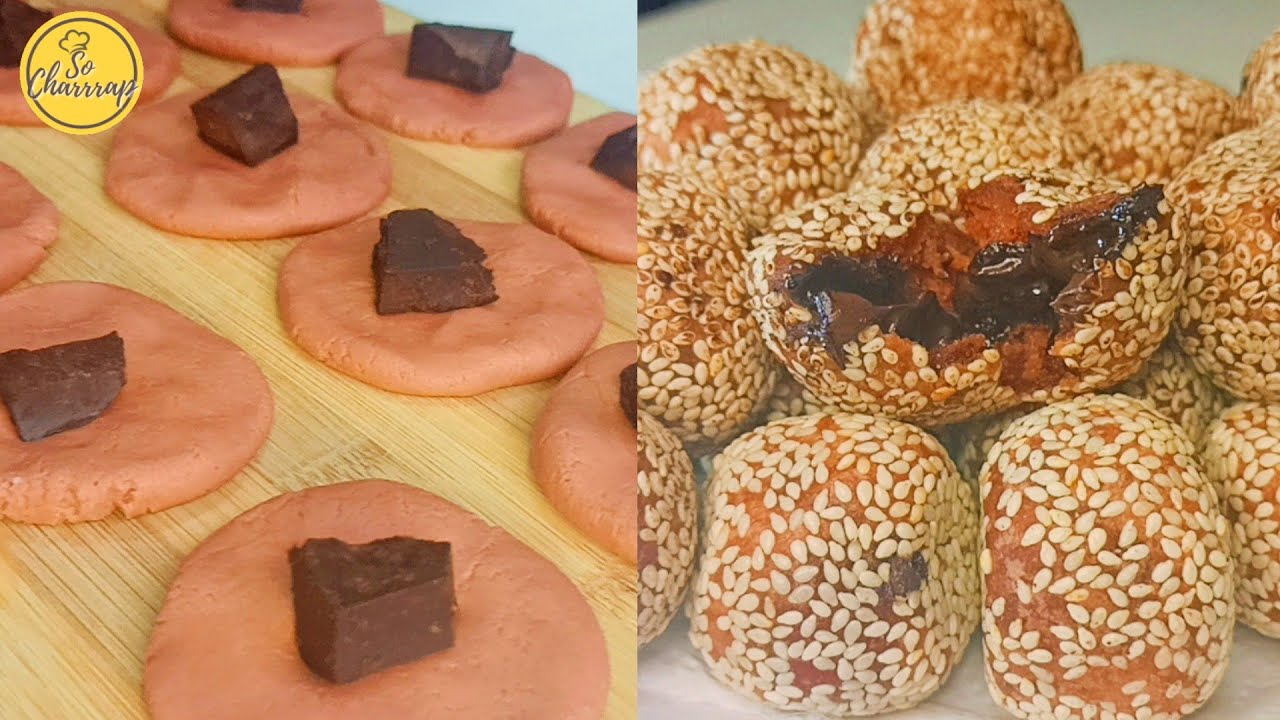 CHOCOLATE BUCHI/How to make CHOCOLATE BUCHI/SESAME BALLS RECIPE/So ...