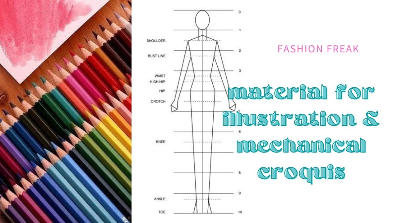Material for illustration & how to draw mechanical croquis/fashion ...