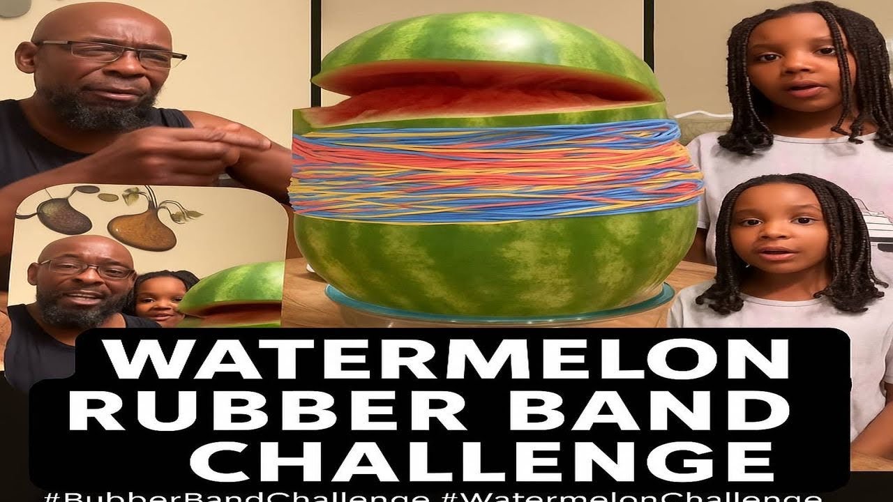 “Watermelon Rubber Band Challenge 🍉💥 | How Many Before It Explodes ...
