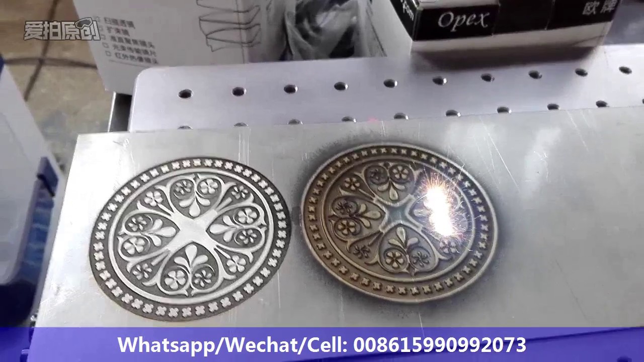 depth engraving on stainless steel brass copper fiber laser marking ...