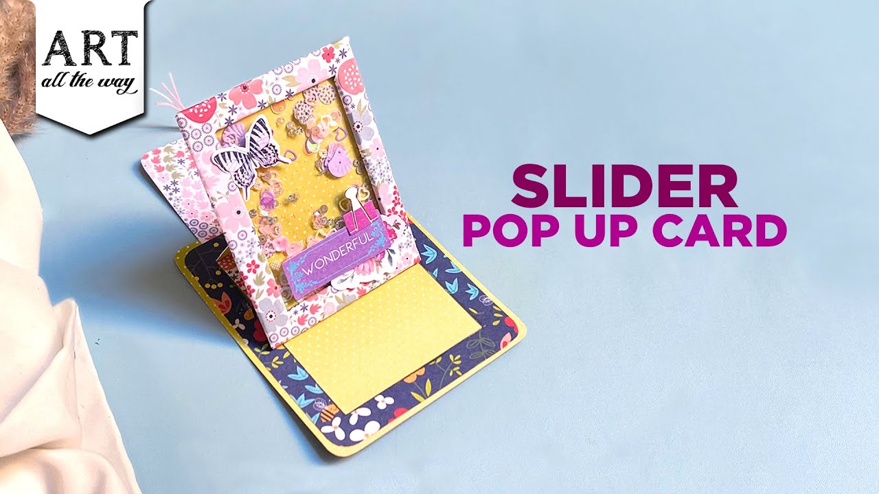 DIY Pop Up Slider Shaker Card | Easy Desk Decor | Greeting Card ...