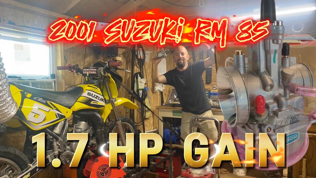 2001 Suzuki Rm 85 - Keihn PWK 28 - Dyno Results & Test Run - YouTube