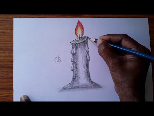 Candle Drawing Sketch
