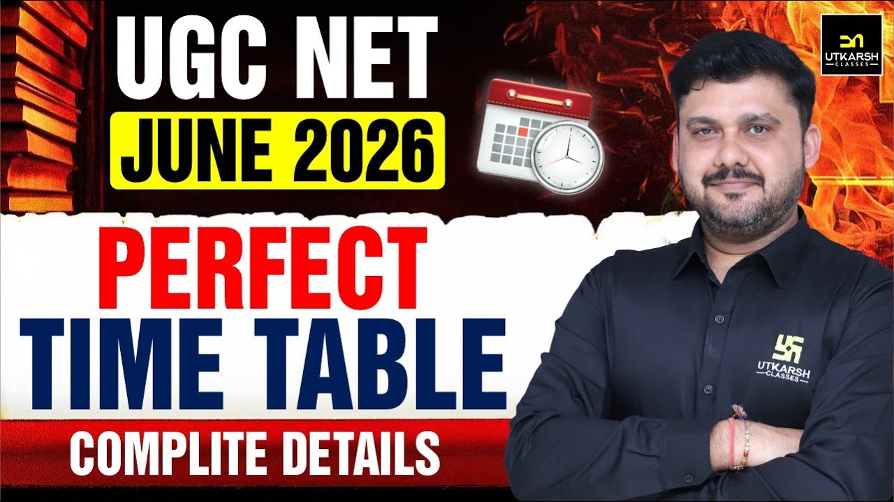 UGC NET June 2026 Perfect Time Table | Complete Study Plan for JRF ...