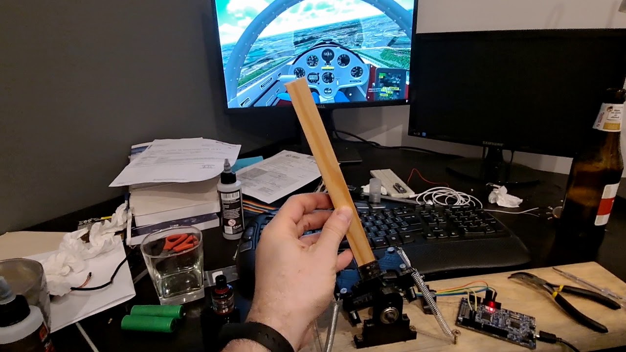 Flight simulator joystick DIY - YouTube