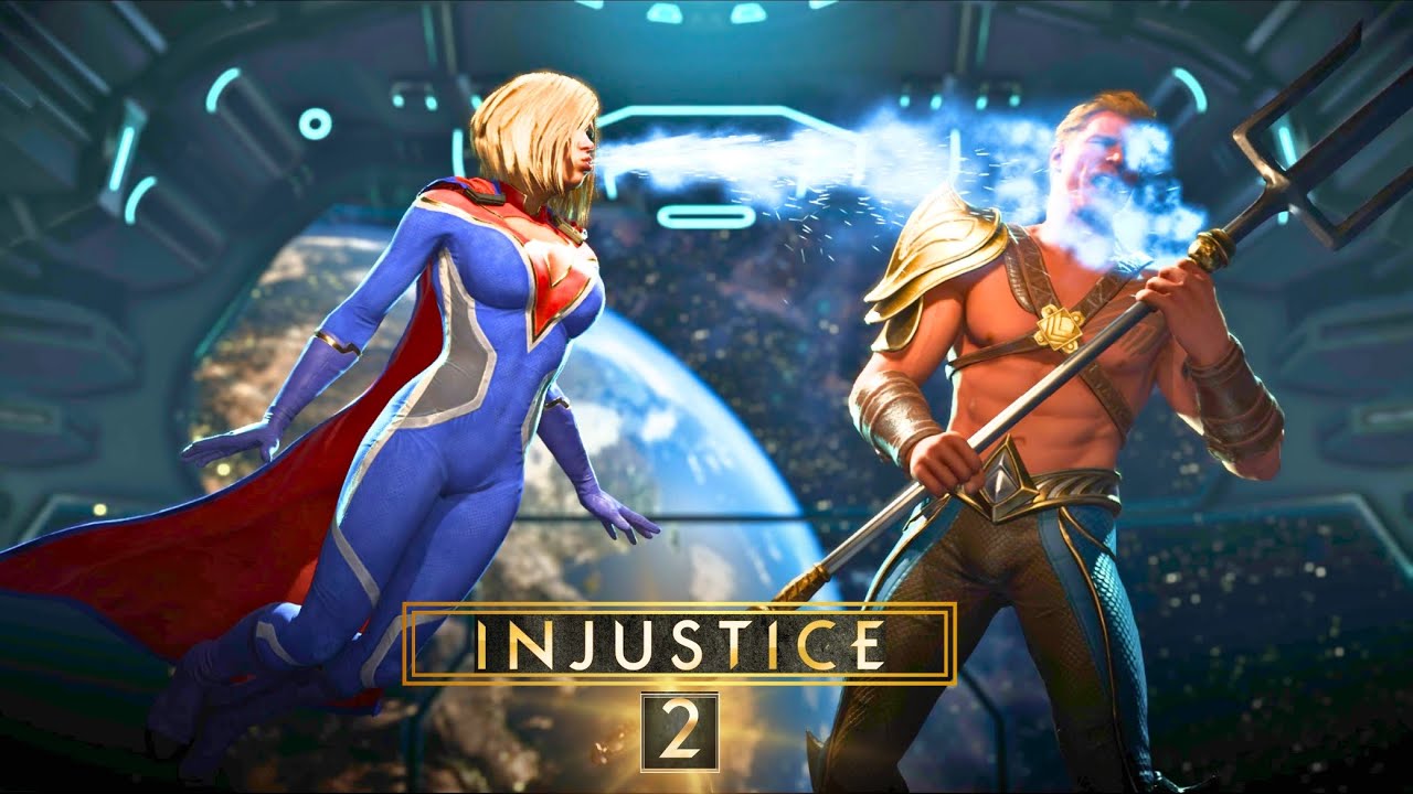 Injustice 2 - Power Girl Vs. Aquaman - YouTube