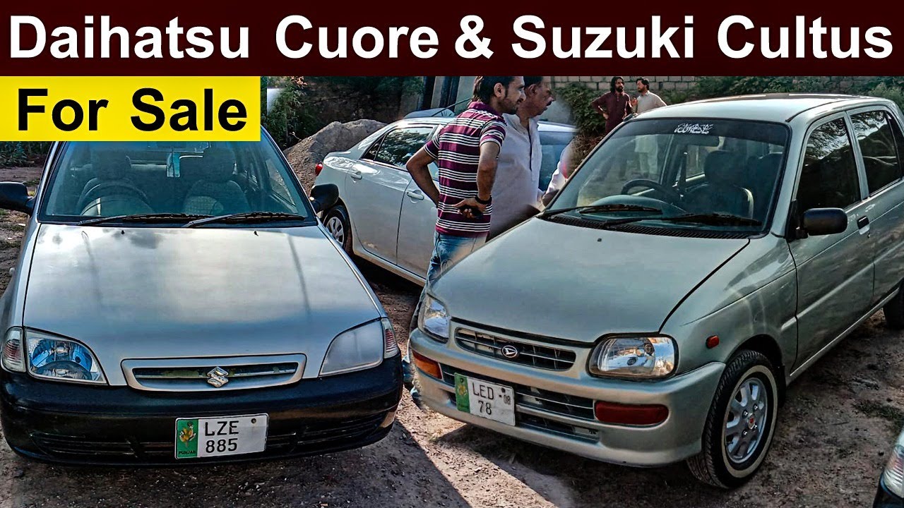 Daihatsu Cuore and Suzuki Cultus for Sale in Islamabad Car Market - YouTube
