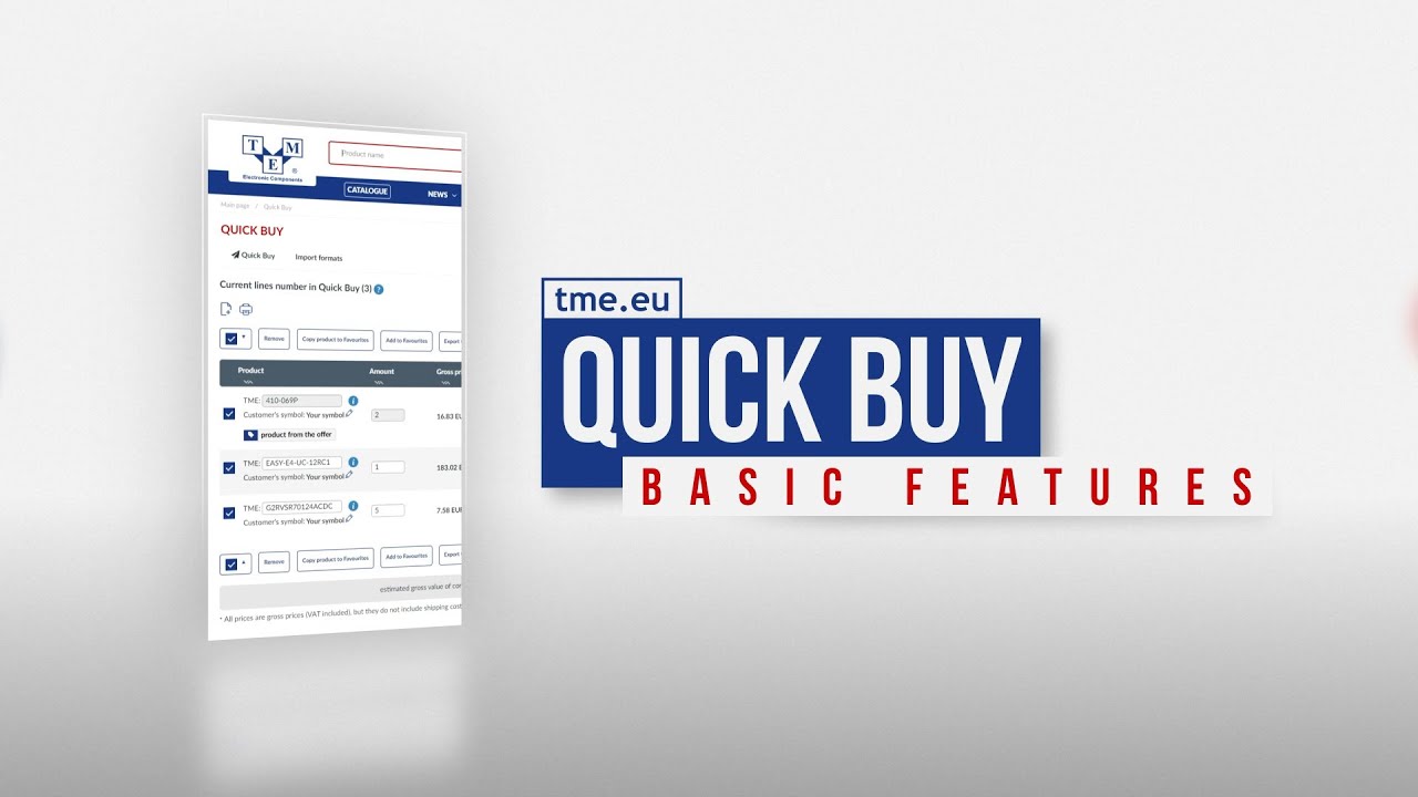 QUICK BUY - Basic features [website tutorial] - YouTube
