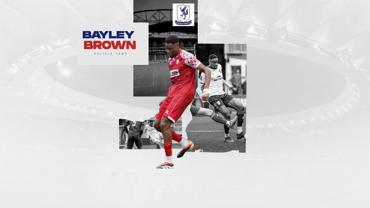 Bayley Brown Defensive Midfield Enfield Town 24/25 Highlights - YouTube