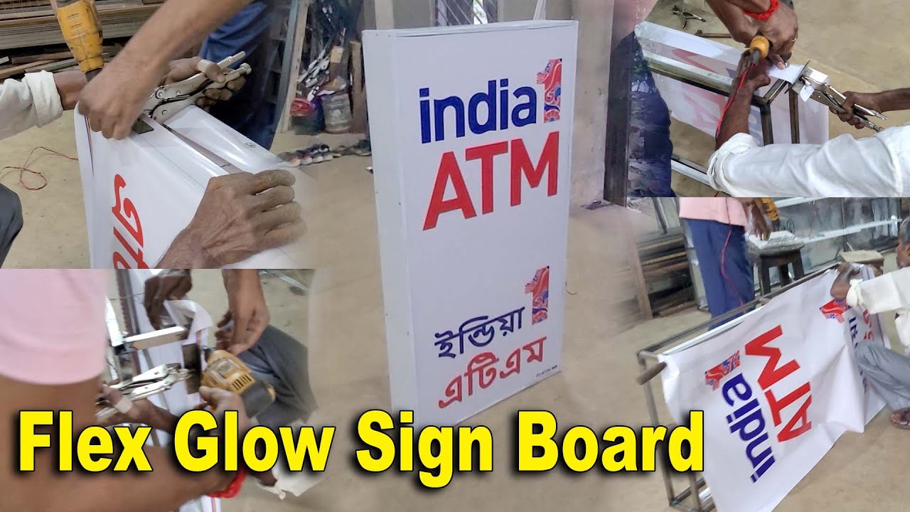 Glow Sign Board Making || How To Make Glow Sign Board - YouTube