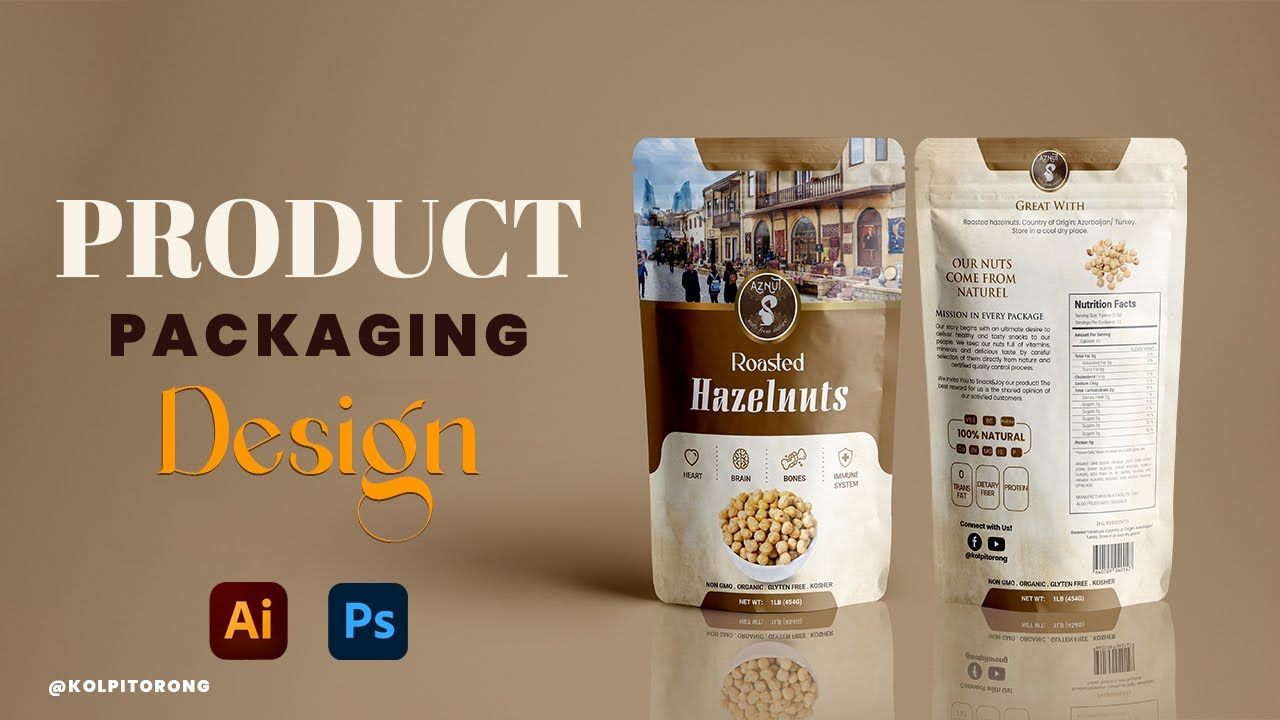How to Product Packaging Design (Pouch) in Adobe Illustrator CC II Kolpito Rong - YouTube