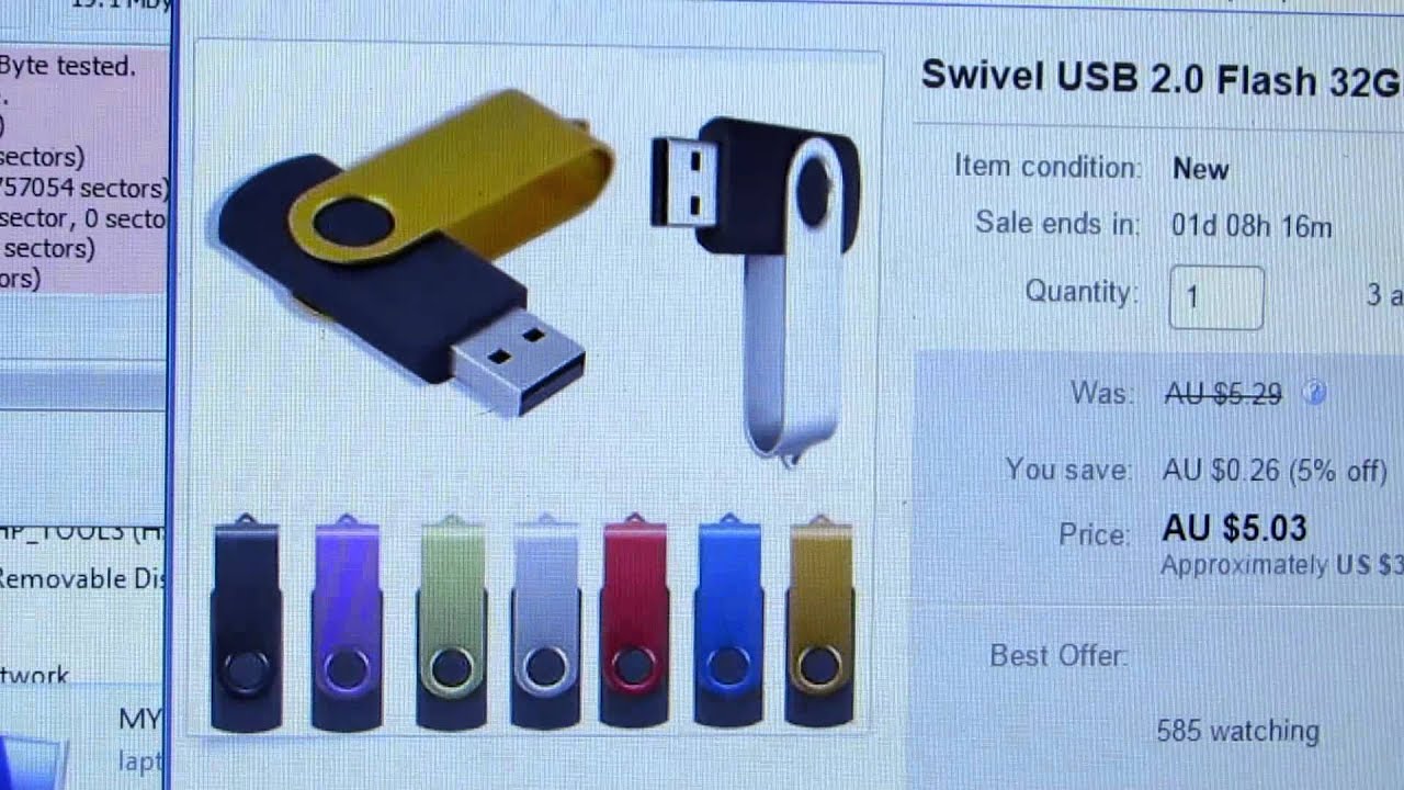 Swivel USB 2.0 Flash 32GB Memory Drive review - YouTube
