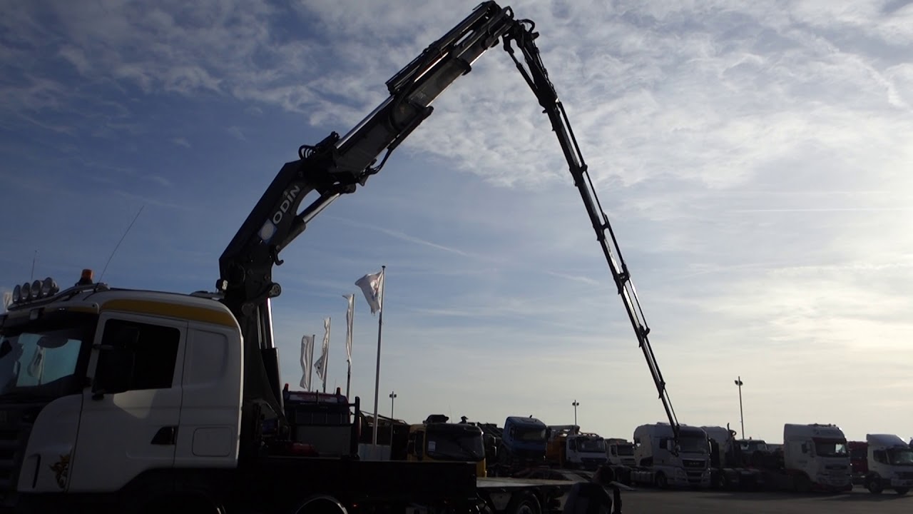 SCANIA R480 8X2 HMF ODIN-O K5 WITH JIB EURO 4 - YouTube